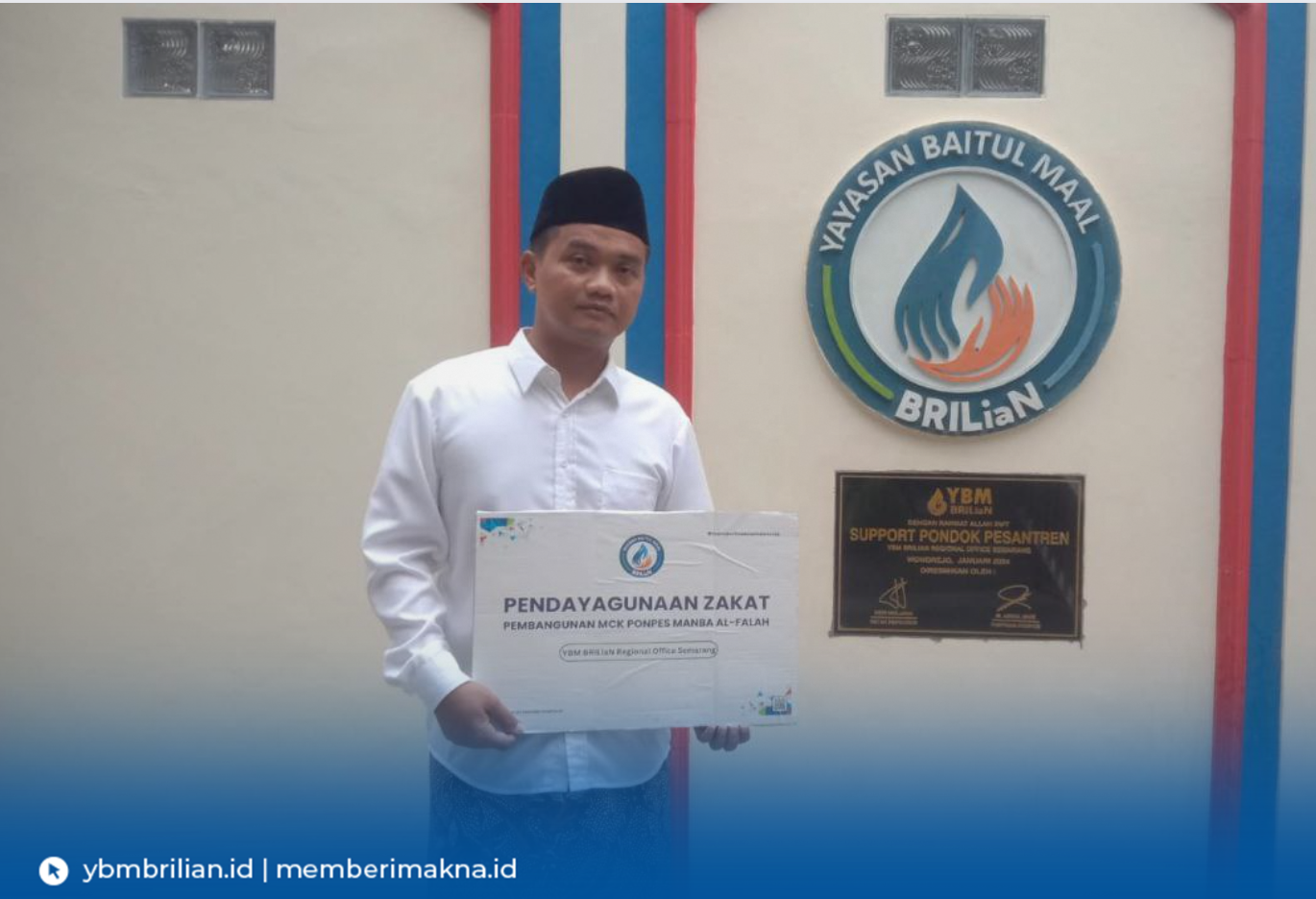 Dukung Sanitasi yang Layak, YBM BRILiaN Resmikan MCK Di Pondok Pesantren Al Falah - YBM BRILiaN